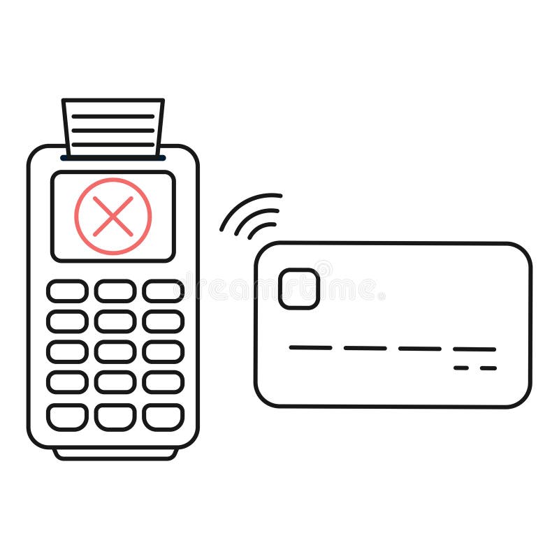 Rejected Payment by Credit or Debit Card Using POS Terminal with ...