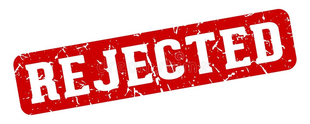 Rejected Rectangular Sign. Rejected Stamp Stock Vector - Illustration ...