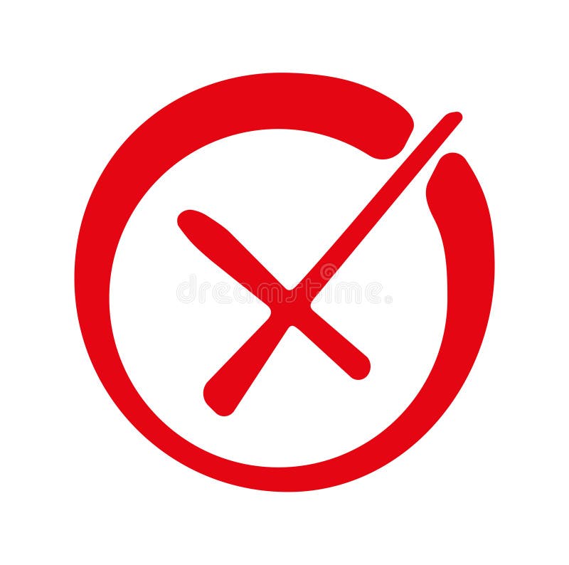 Rejected red logo stock vector. Illustration of mark - 327612481