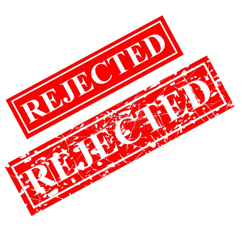 Rejected, Red Rubber Stamp, Document Proposal Offering Related ...