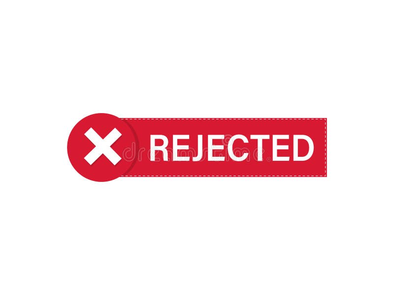 Rejected Red Stamp stock vector. Illustration of relegated - 303616248