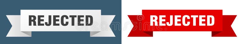 Rejected Ribbon. Rejected Isolated Paper Sign. Banner Stock Vector ...