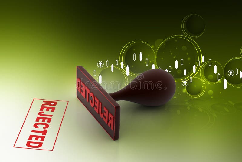 Rejection seal with boxes stock illustration. Illustration of control ...