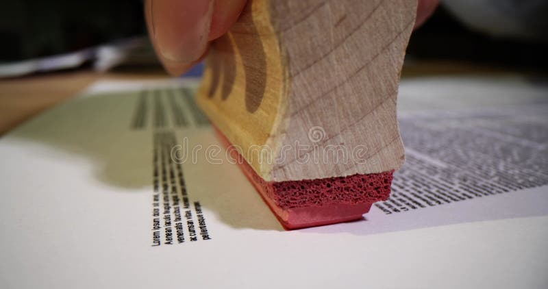 Rejected Stamp with on Document in Office Stock Footage - Video of ...