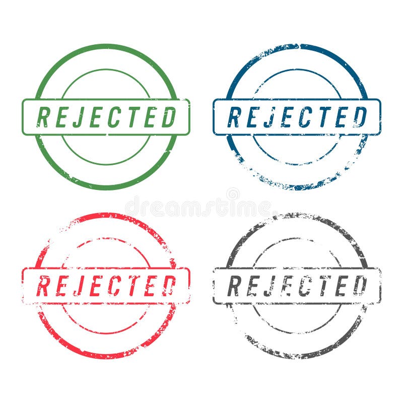 Rejected Stamp Mark Vector Illustration Isolated on White Background ...
