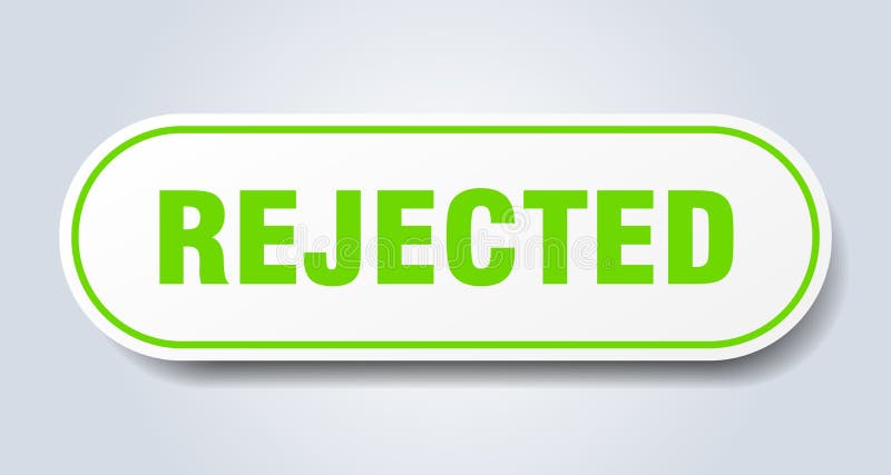 Rejected sticker. stock vector. Illustration of label - 158774513