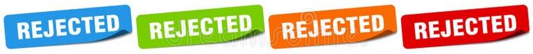 Rejected Sticker. Rejected Sticker Set on White Background Stock Vector ...