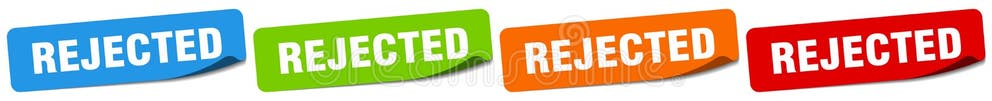 Rejected Sticker. Rejected Sticker Set on White Background Stock Vector ...
