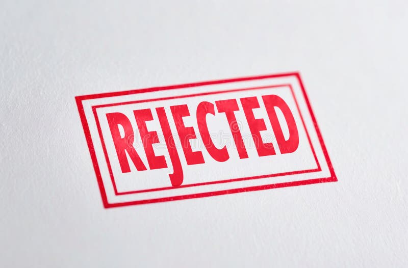 Rejected Text Words Phrase Seal Stamp on Paper Stock Illustration ...