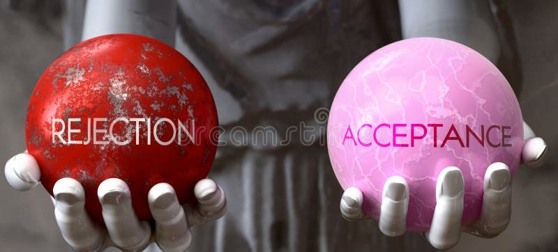 Rejection or Acceptance - Decide between Two Options Stock Illustration ...