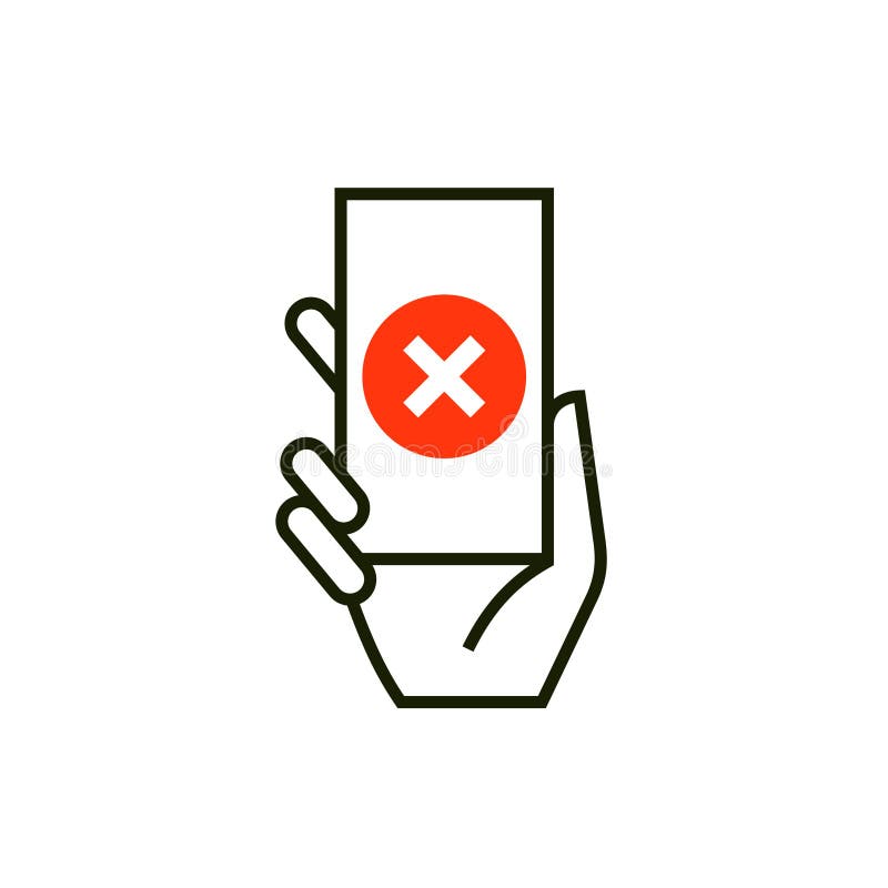Rejection icon stock vector. Illustration of line, contour - 97217619