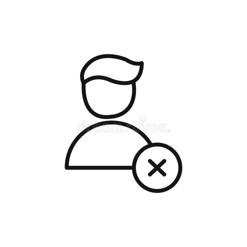 Rejection Logo Sign Vector Outline Stock Vector - Illustration of ...