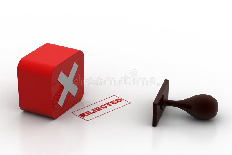 Rejection seal with boxes stock illustration. Illustration of control ...