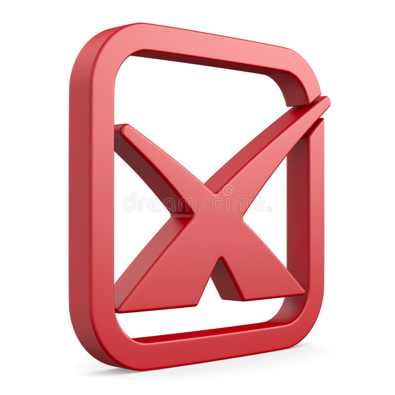 Rejection Sign on White Background. Isolated 3D Illustration Stock ...