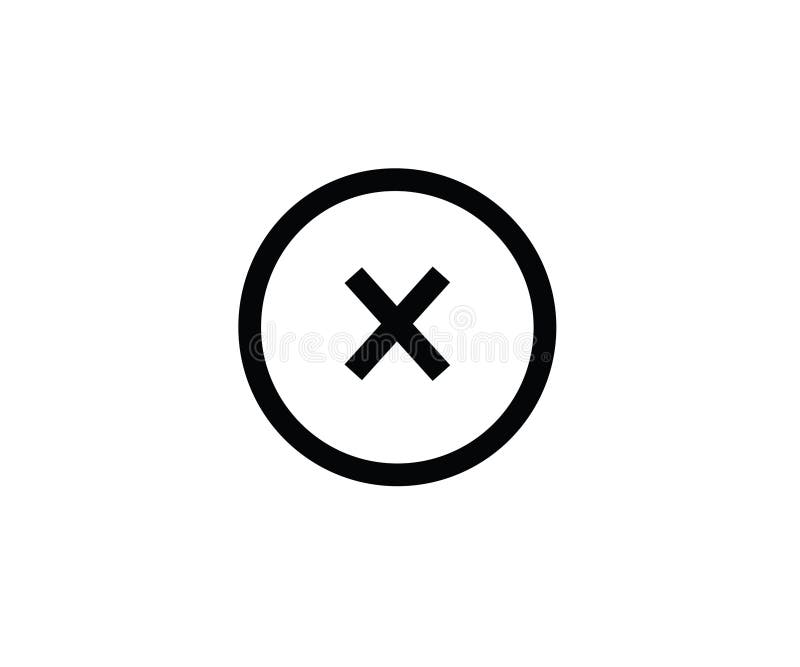 Rejection Symbol Cross Icon Refusion Cancel Delete Decline Stock Vector ... Rejection Symbol Cross Icon Refusion Cancel Delete Decline Stock Vector ...