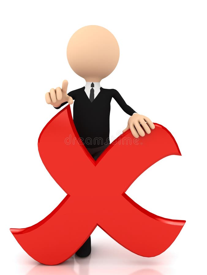 Rejection Symbol Over White Stock Illustration - Illustration of design ...