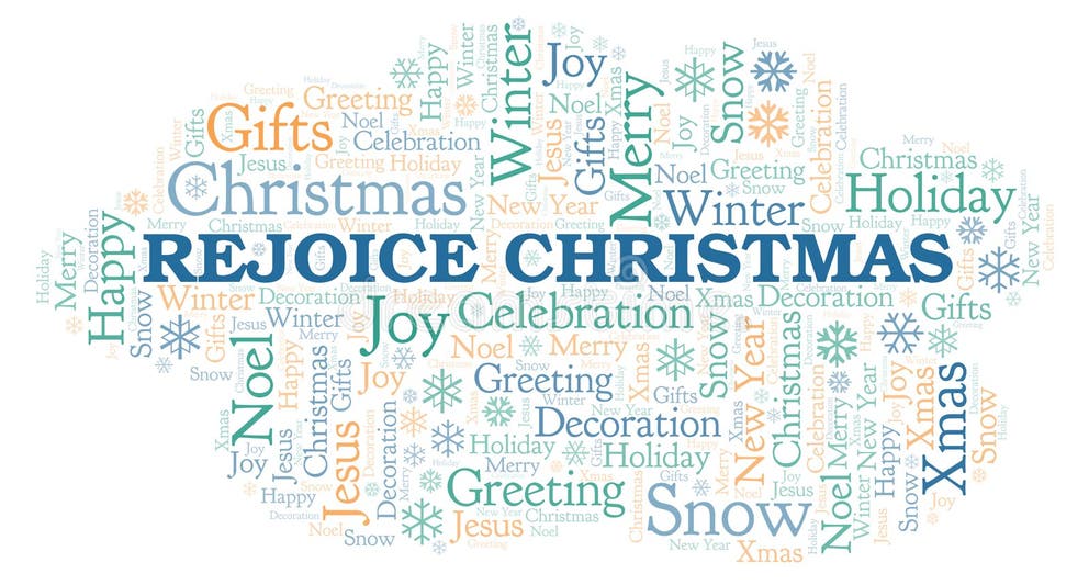 Rejoice Christmas Word Cloud Stock Illustrations – 4 Rejoice Christmas ...