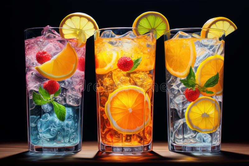 Rejuvenating Refreshing Cool Drink. Generate Ai Stock Illustration ...