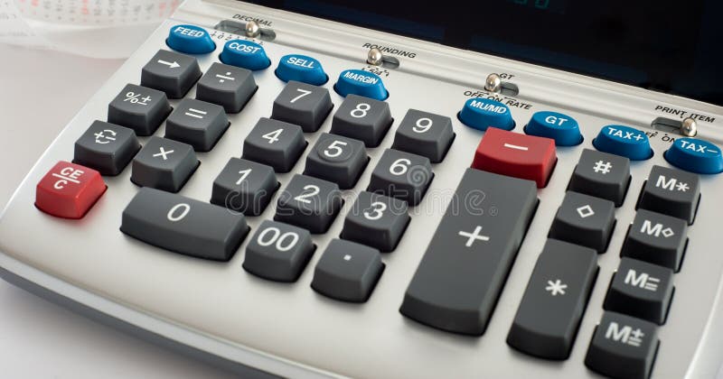 Rekenmachine stock foto. Image of cijfers, aantallen, document - 5189776