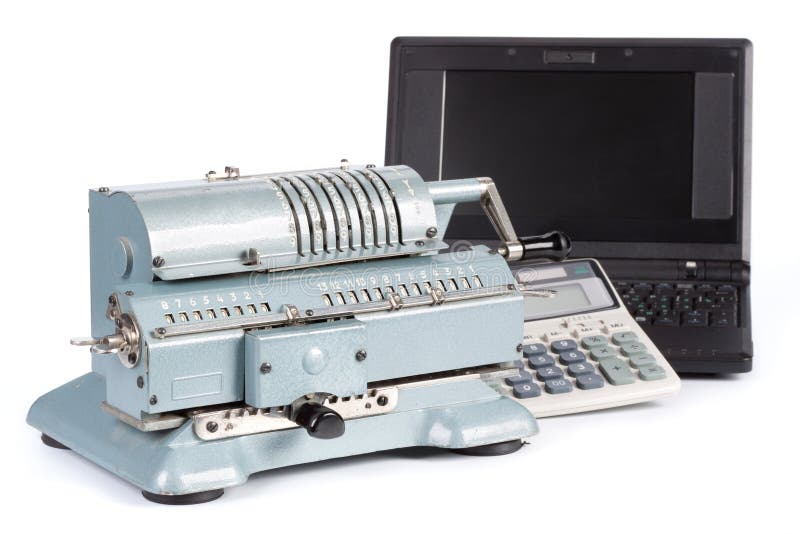 Rekenmachine, Modern Calculator En Notitieboekje Stock Afbeelding ...