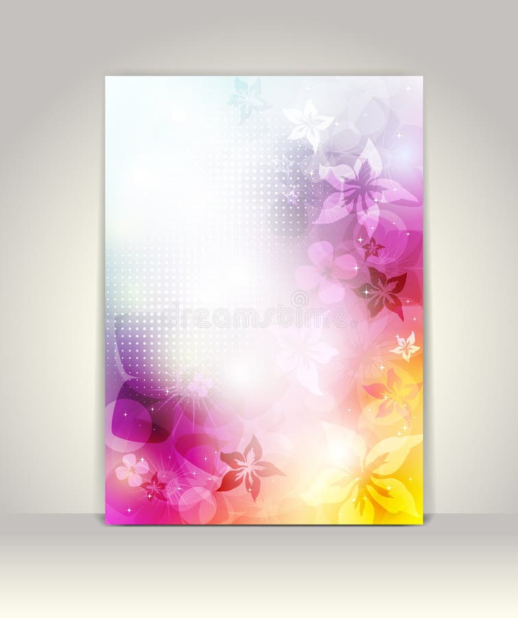 Flyer- eller broschyrmall vektor illustrationer. Illustration av papper ...