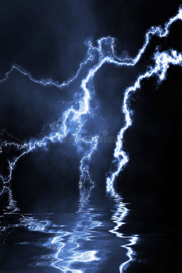 Relâmpago azul ilustração stock. Ilustração de elétrico - 8750845