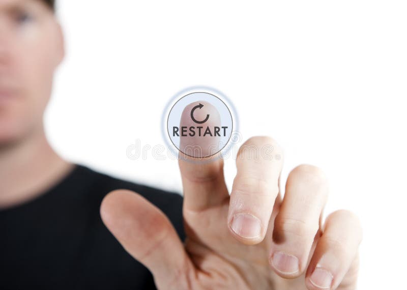 Relancement photo stock. Image du concept, symbole, écran - 23177642