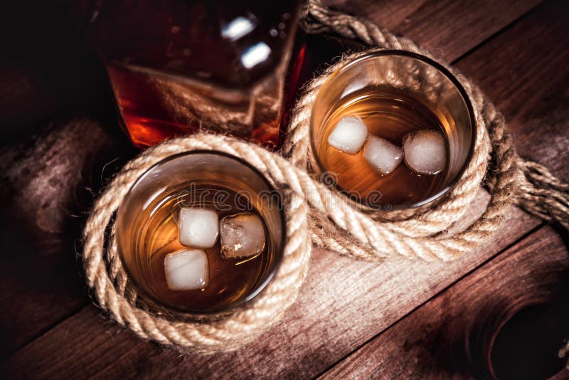 Related Glasses of Whiskey, a Sign of Infinity Stock Image - Image of ...