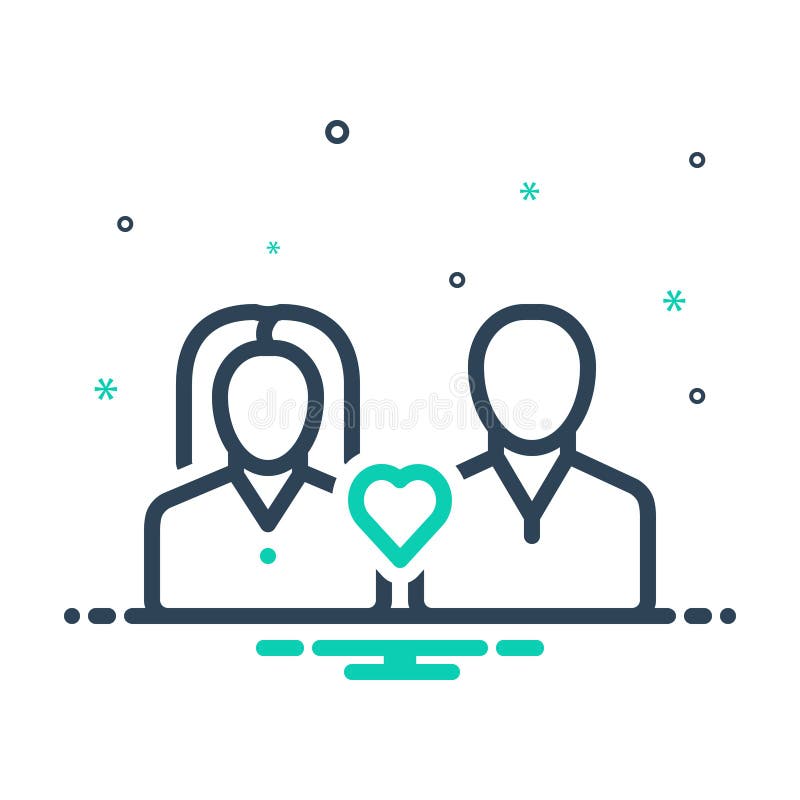 Mix Icon for Relation, Relationship and Connection Stock Vector ...