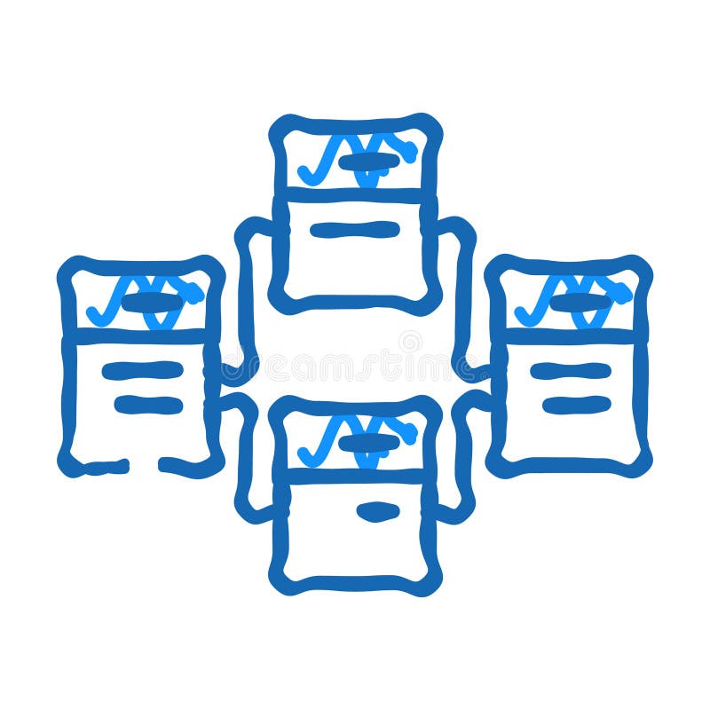 Relational Database Icon Doodle Illustration Stock Vector ...