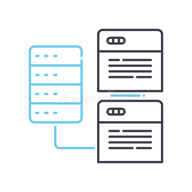Outline Relational Database Management System Vector Icon. Isolated ... Outline Relational Database Management System Vector Icon. Isolated ...