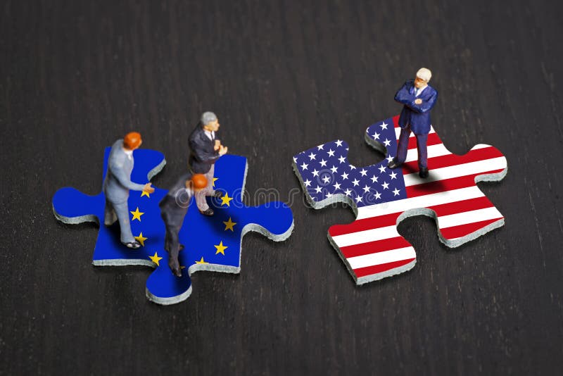 Relations between Europe and the USA Stock Photo - Image of competitors ...