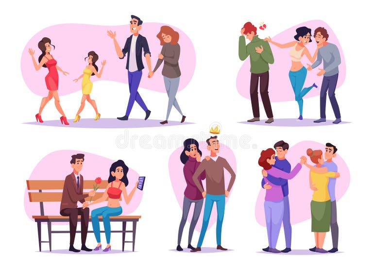 Cartoon Cheating Relationship Stock Illustrations – 332 Cartoon ...