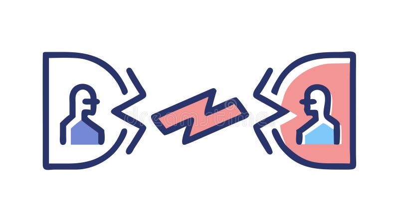 Relationship Conflict, Broken Communication, Vector Design Generative ...