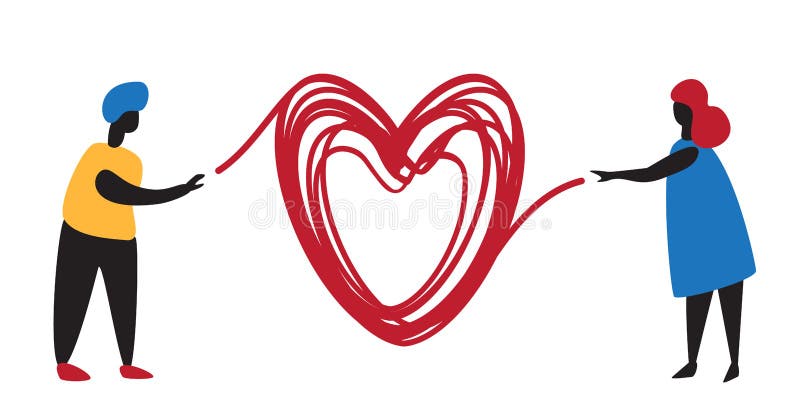 Relationship Problem Concept. Tangled Heart, Complex Relationships ...