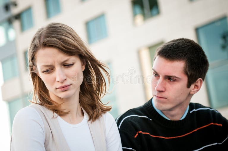 Relationship Problem - Couple Portrait Stock Image - Image of caucasian ...