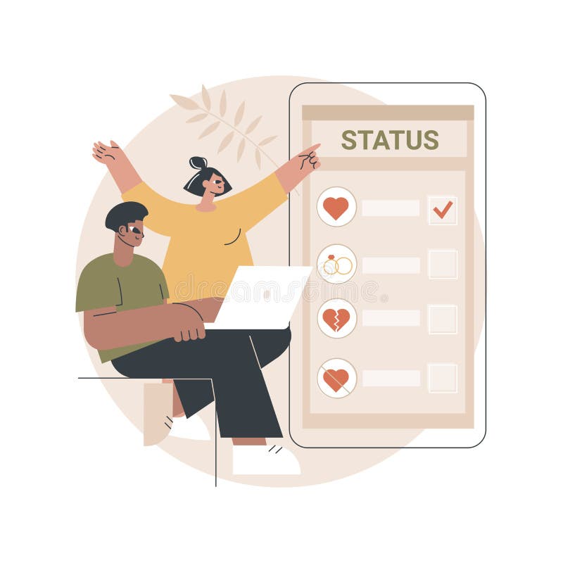 Relationship Status Abstract Concept Vector Illustration. Stock Vector ...