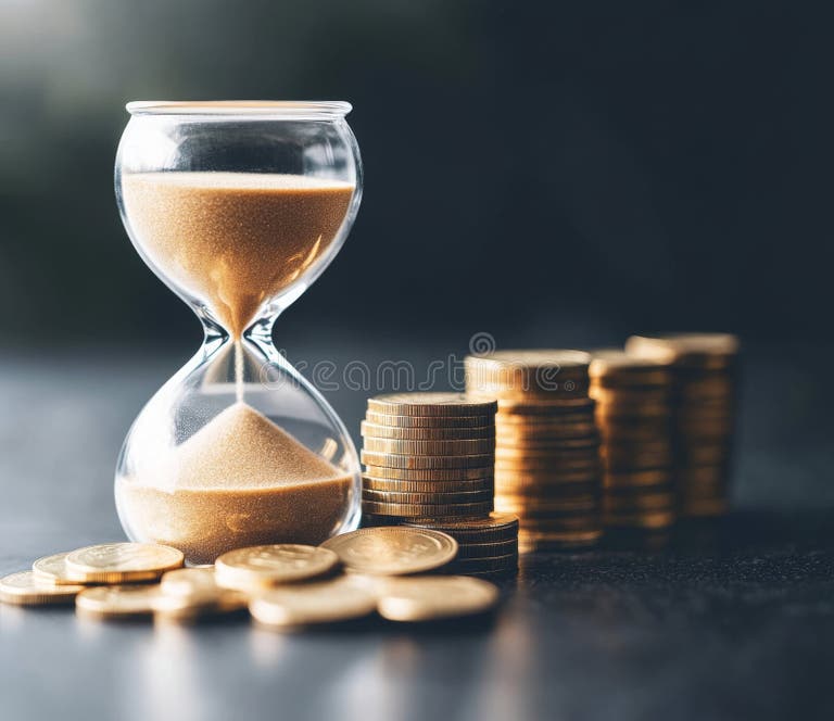 The Relationship between Time and Wealth is Visually Represented by an ...