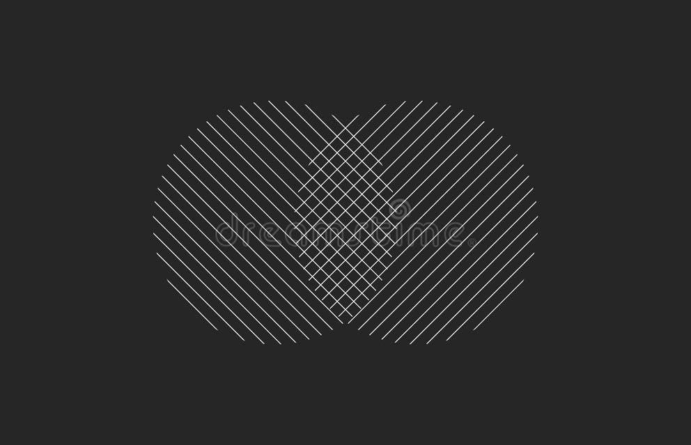 Relationship Venn Diagram with 2 Intersecting Circles. Two Opposite ...