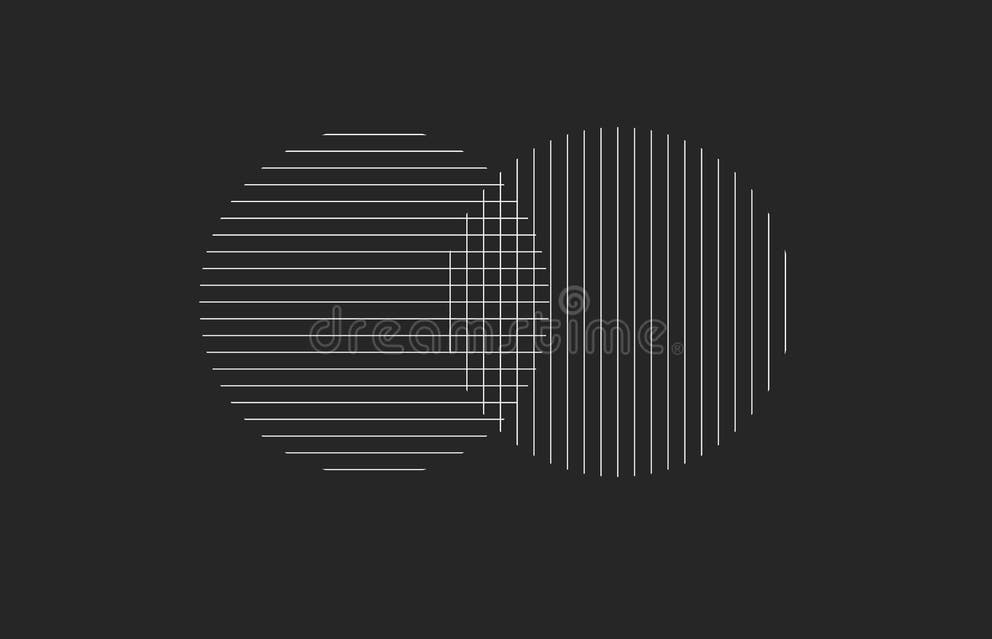 Relationship Venn Diagram with 2 Intersecting Circles. Two Opposite ...