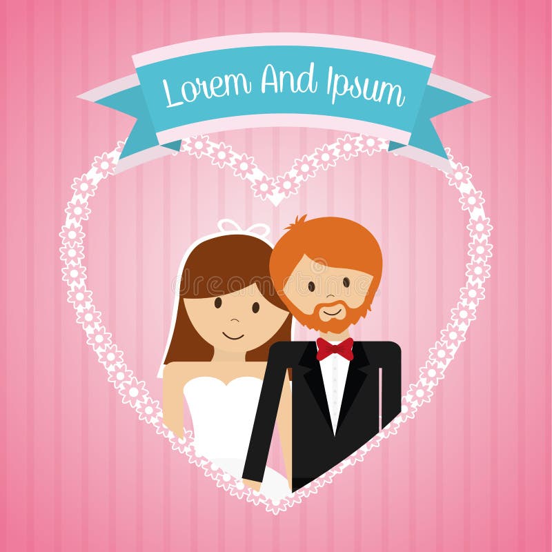 Relationship, Wedding and Love Design. Stock Vector - Illustration of ...