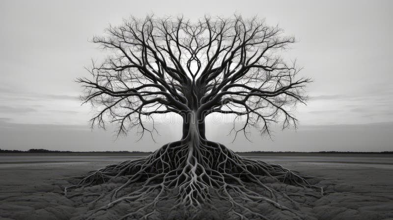 Relationships Brain Tree Roots Stock Illustration - Illustration of ...