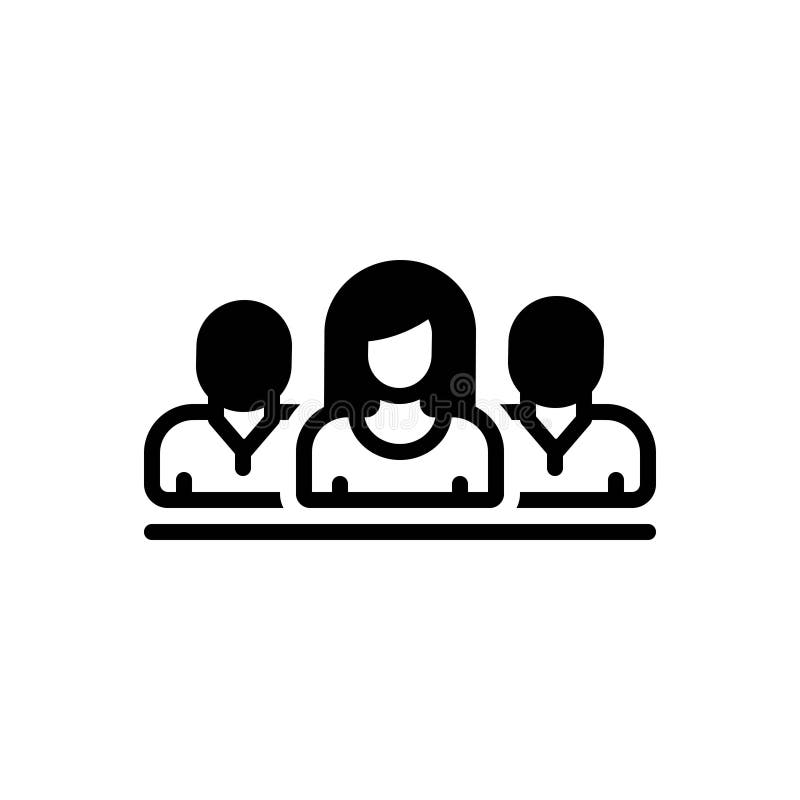 Black Solid Icon for Relative, Family and Gathering Stock Illustration ...