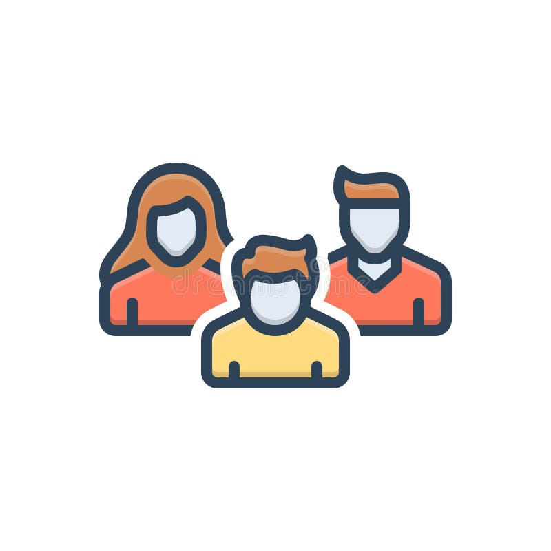 Color Illustration Icon for Relatives, Family and Parents Stock ...