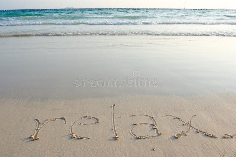Relax stock image. Image of sand, beach, florida, written - 837967