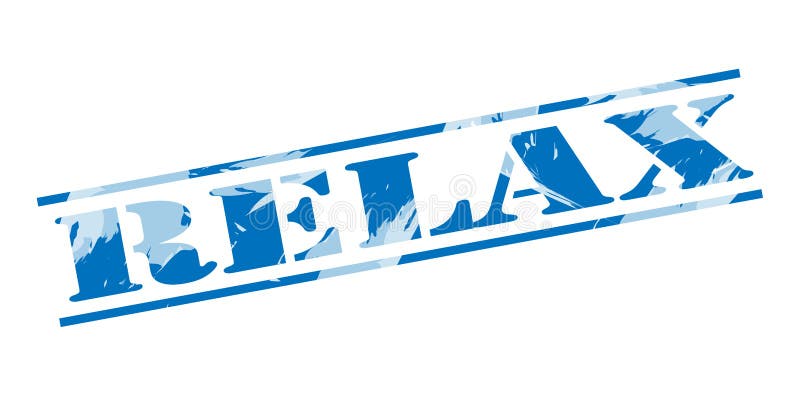Relax blue stamp stock illustration. Illustration of blue - 97563104
