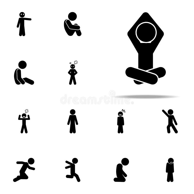 Child Meditation. Little Girl Sitting On Cuppet. Stock Vector ...