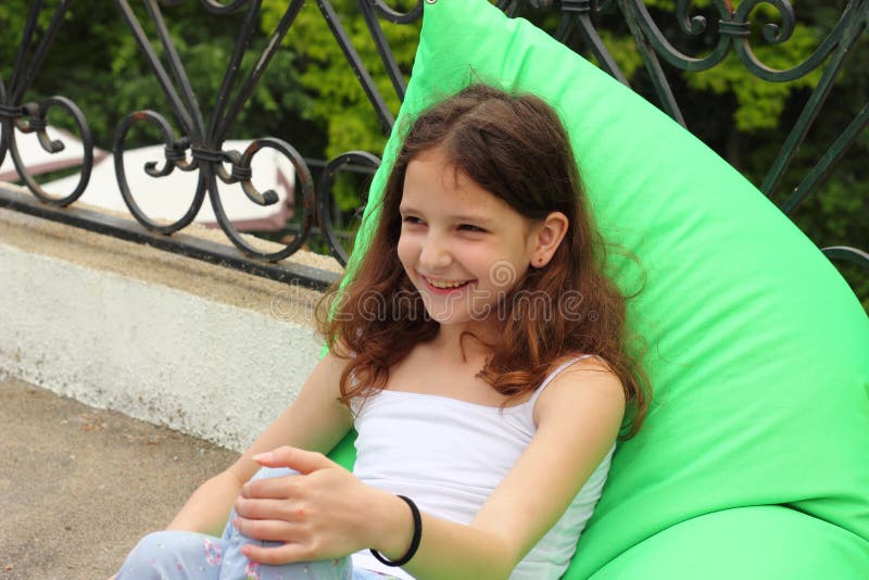 Relax in a Comfortable Chair in the Park Stock Photo - Image of smile ...