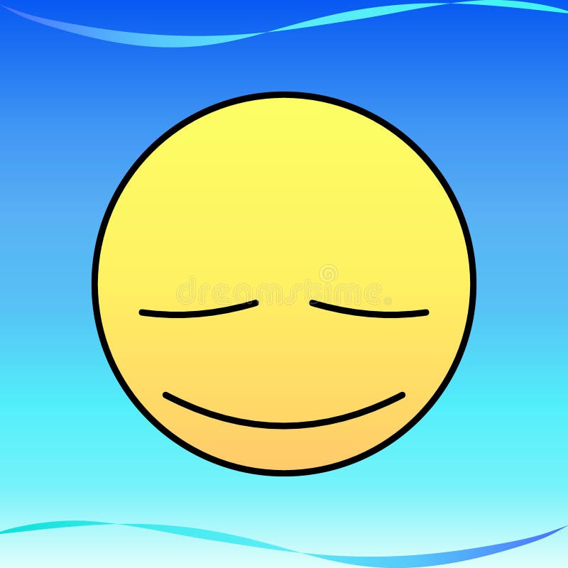 Relax Face in Yellow with Wind 01 Stock Vector - Illustration of ...