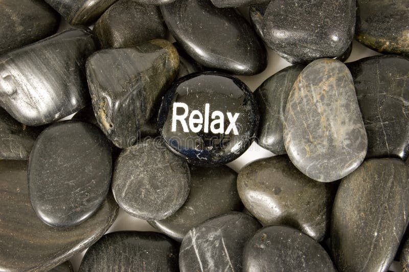 Relax Encouragement Stone stock image. Image of ideas - 54653269